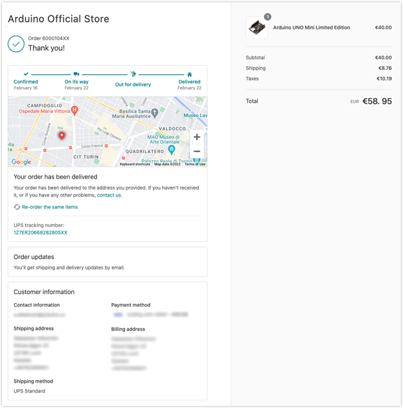 Track your order – Arduino Help Center