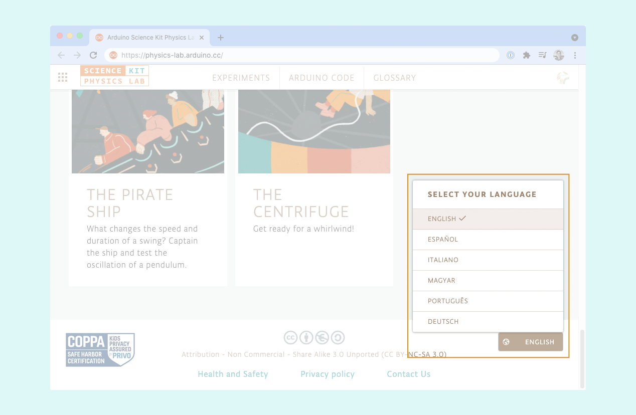 Change the course language – Arduino Help Center